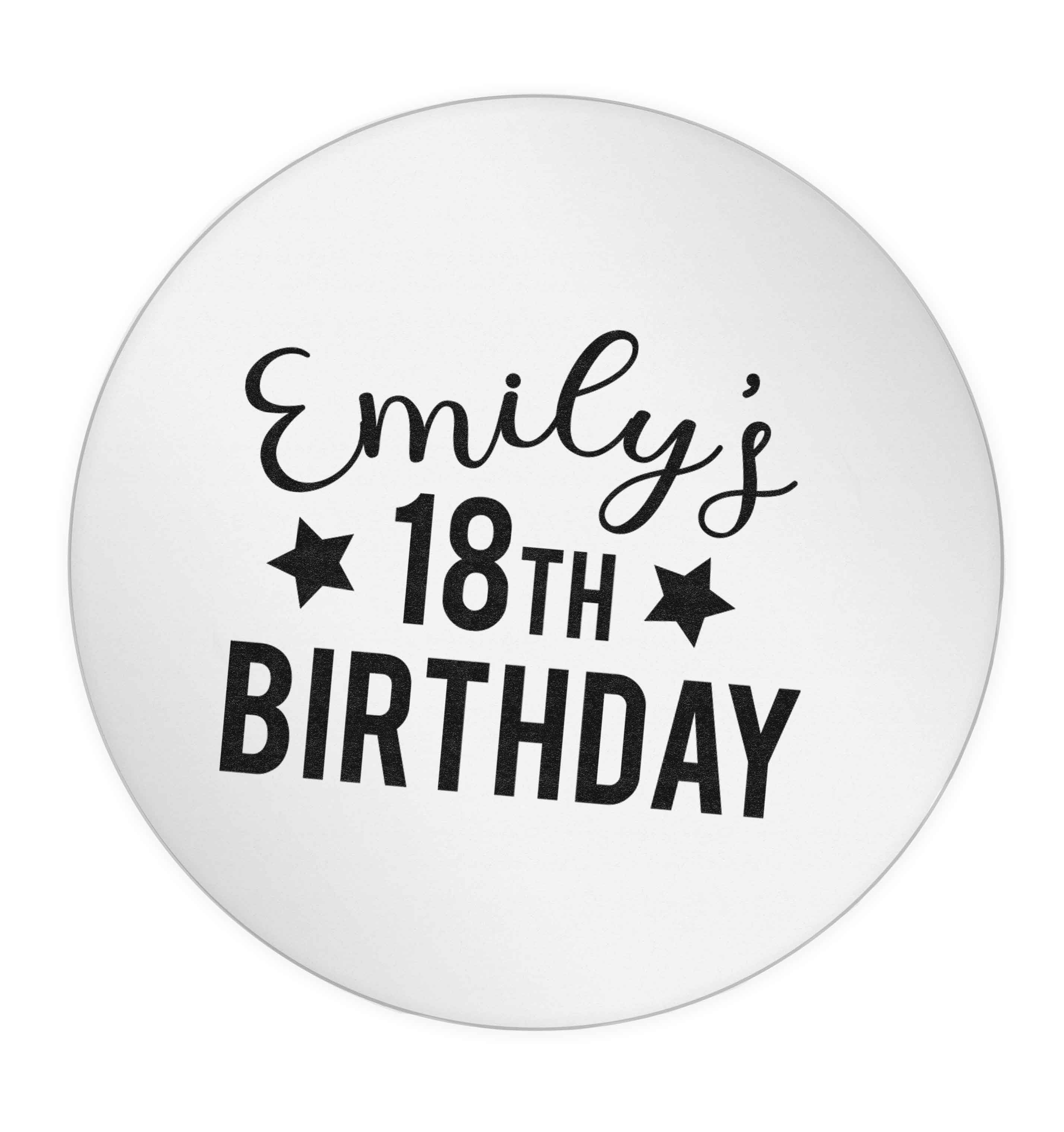 Personalised 18th birthday - Circle Stickers | Flox Creative
