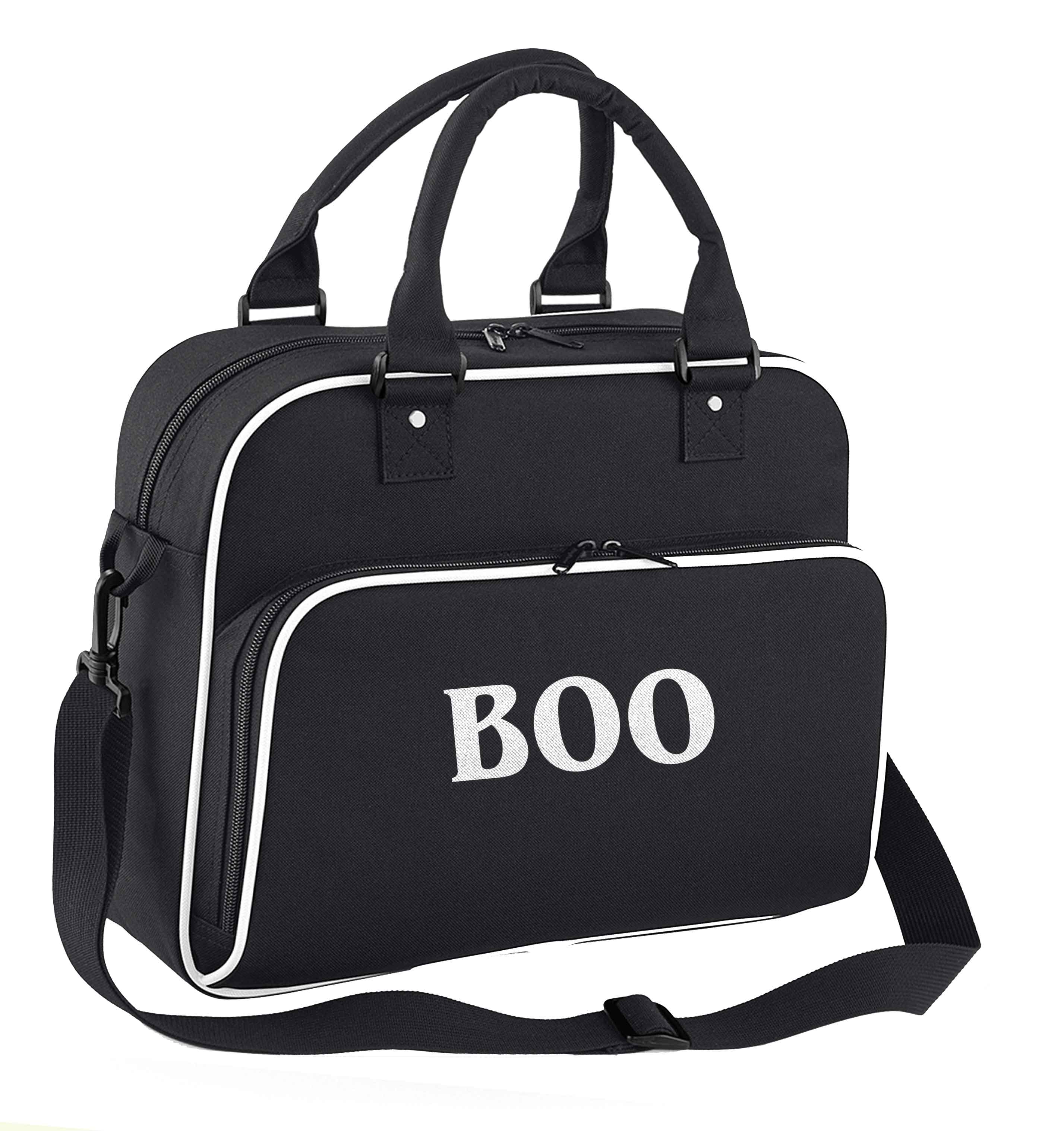 Boo black with white detail children's dance bag – Flox Creative